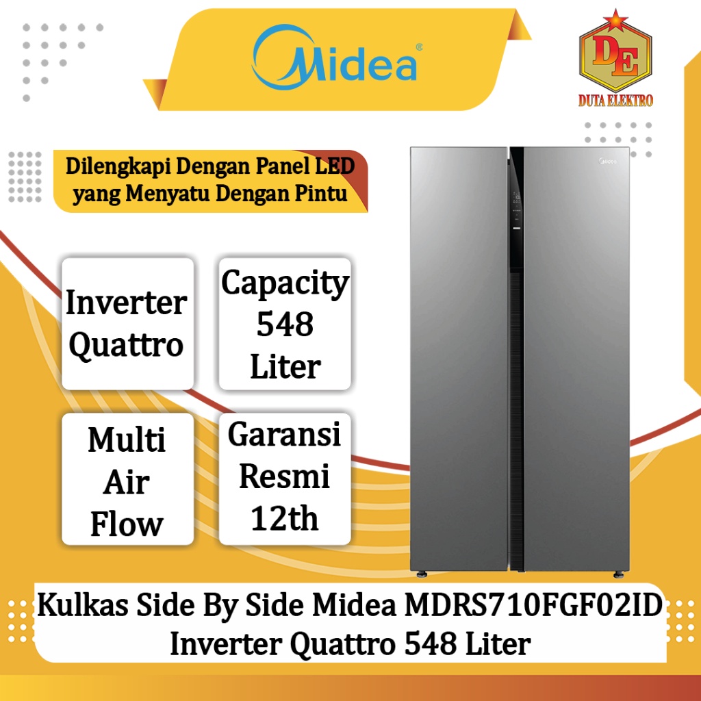 Jual Kulkas Side By Side Midea MDRS 710 FGF02ID Inverter Quattro 548 ...