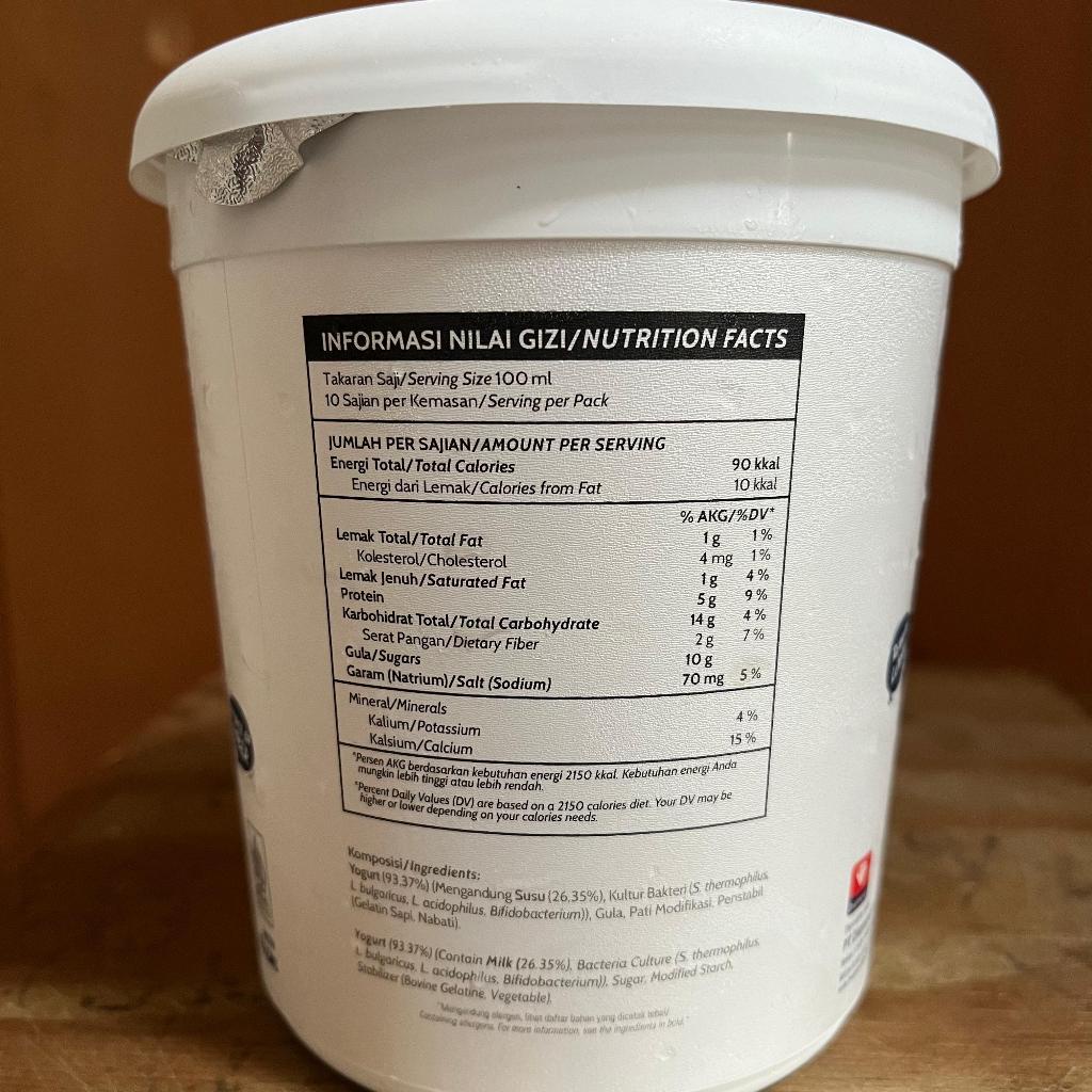 Jual BIOKUL STIRRED YOGURT PLAIN 1 LITER (1000 ML) | Shopee Indonesia