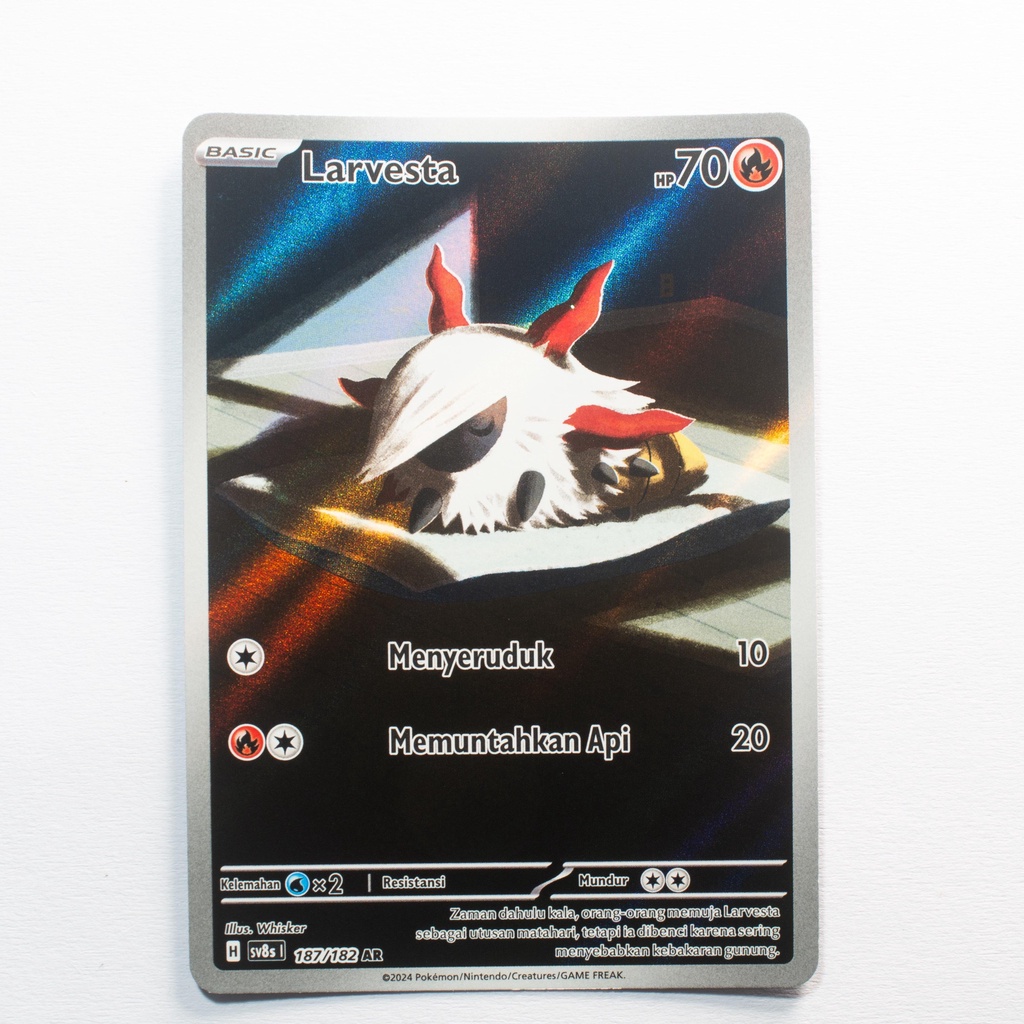 Jual Larvesta AR 187/182 SV8s Kilat Rasi Kartu Pokemon TCG Original ...