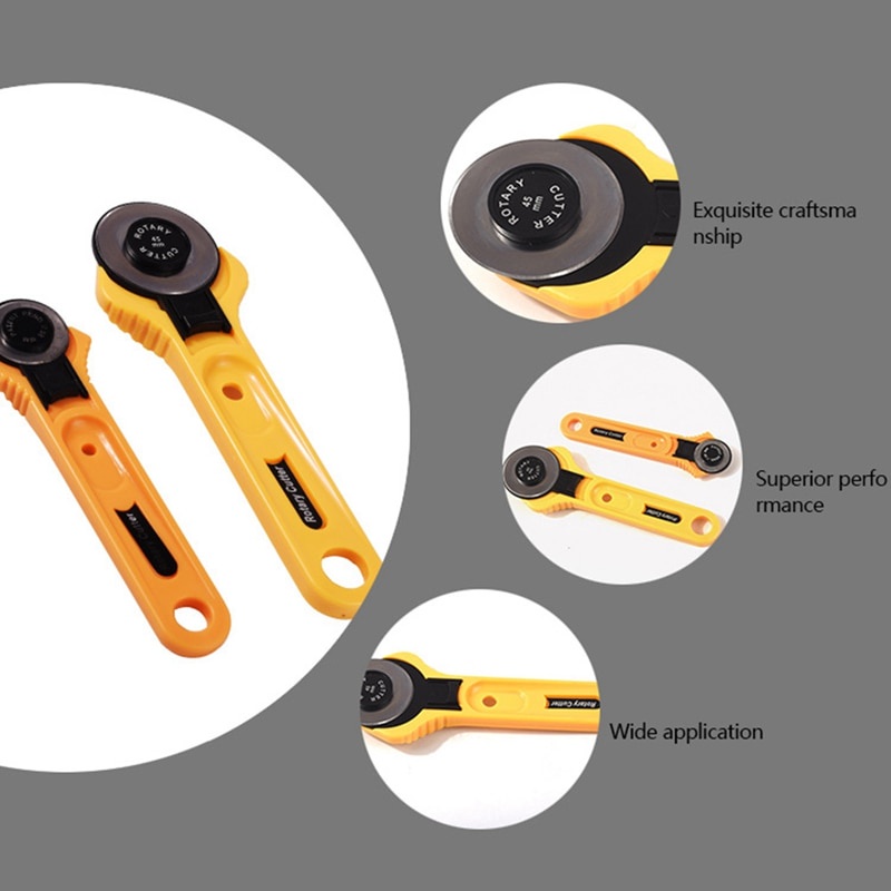 Jual Rotary Cutter 28mm 45mm / Roller Blade Alat Potong Bahan Gunting ...
