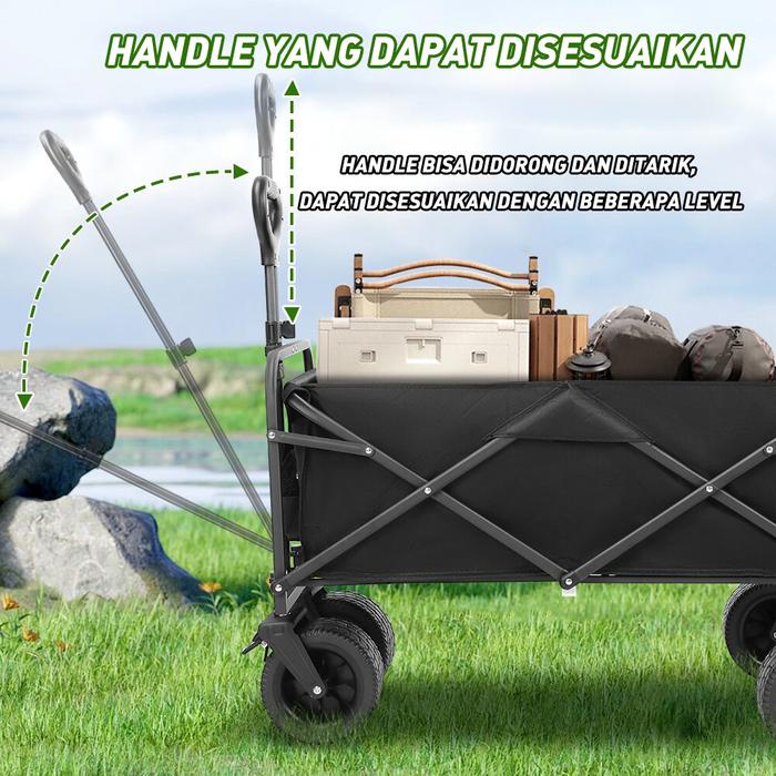 Jual Troli Barang Outdoor Trolley Camp Wagon Keranjang800D Oxford Steel ...