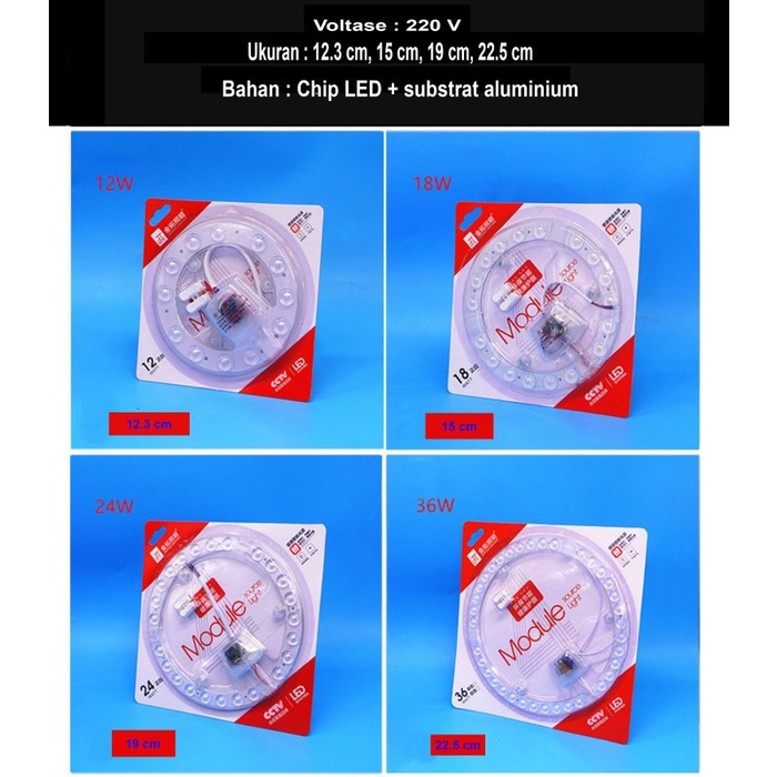 Jual NEW Refil Modul TL Ring Led Lampu Plafon/Baret Lampu LED Ceiling ...