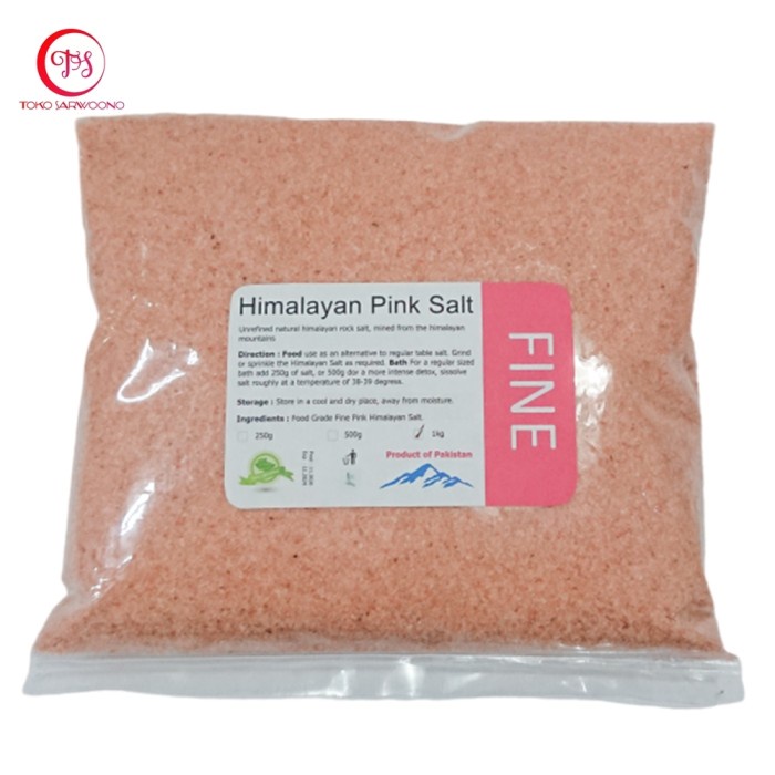Jual Garam Himalaya 1 kg - Natural Himalayan Pink Salt Fine | Shopee ...