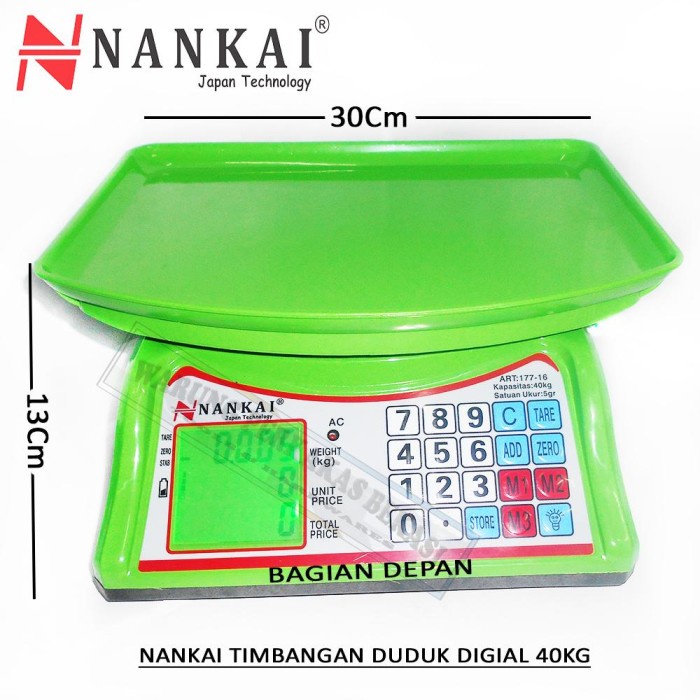 Jual Timbangan Duduk Digital 40 Kg Nankai Untuk Usaha Buah Loundry Dll ...