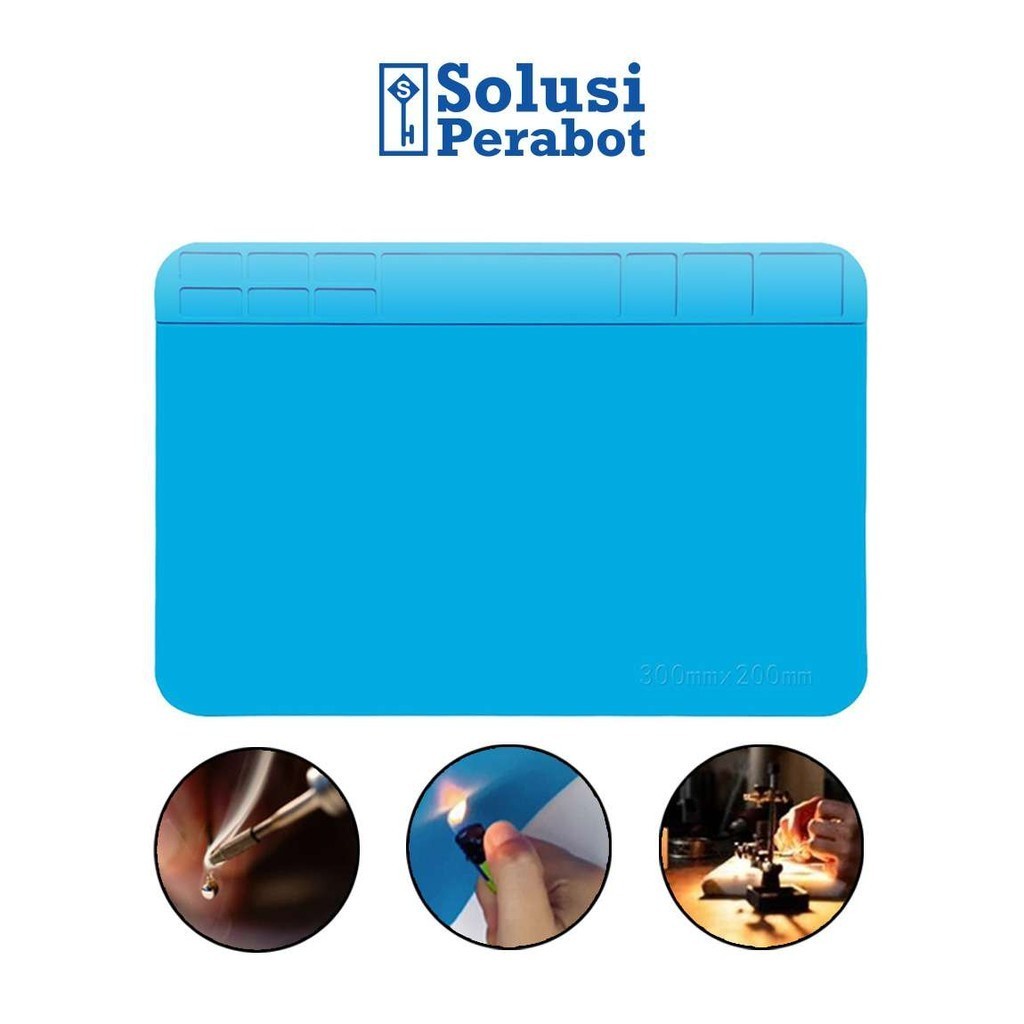 Jual Alas Meja Service HP SP / Alat Karet Anti Panas Karpet Biru ...