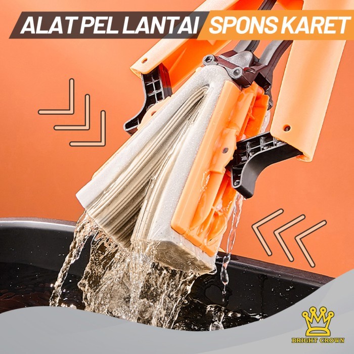 Jual Bright Crown Alat Pel Set Peras Karet Pembersih lantai/ Alat ...