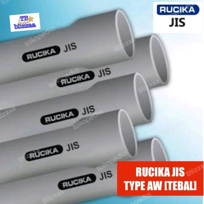 Jual Pipa PVC Rucika JIS 1" inch Per Batang 4 Meter Paralon Rucika Abu ...