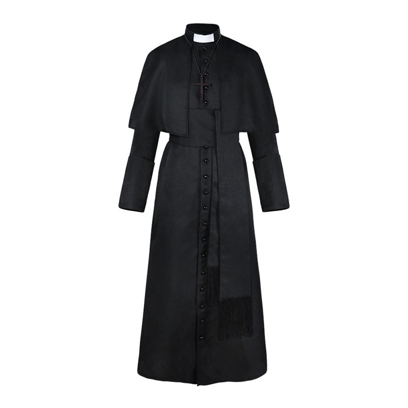 Jual Medieval Men'S Vintage Priest Uniform Robe Clergy Suit Missionary ...