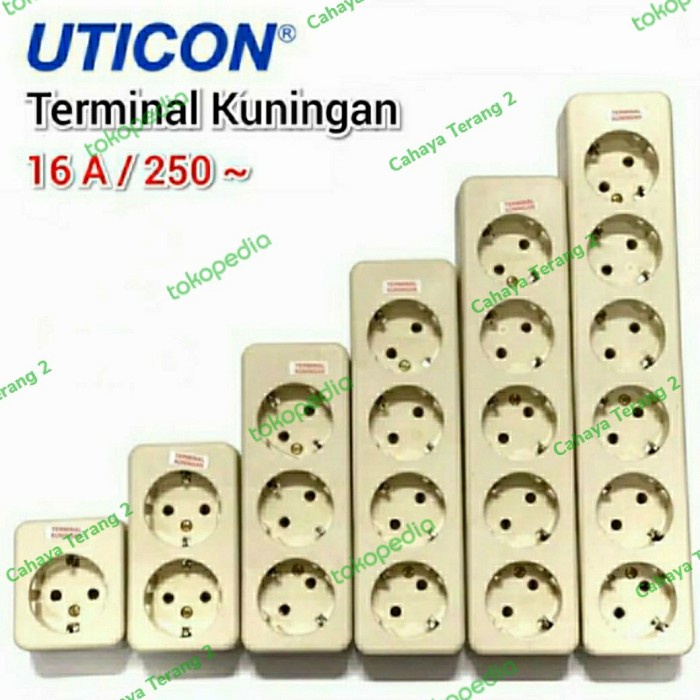 Jual JTTOP" STOP KONTAK ARDE UTICON 1 2 3 4 5 6 LUBANG/TERMINAL KUNINGAN/COLOKAN LISTRIK ( PER 1 ...