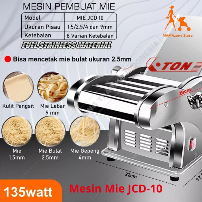 Jual Mesin Mie Listrik JCD 10, Mesin Pembuat Mie, Pasta, Pangsit, Molen | Shopee Indonesia
