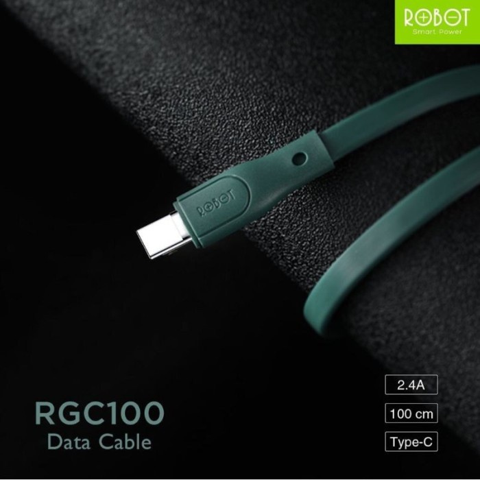 Jual [TopSeller] KABEL ROBOT RGC100 KABEL DATA TYPE C 2.4A 100CM ...