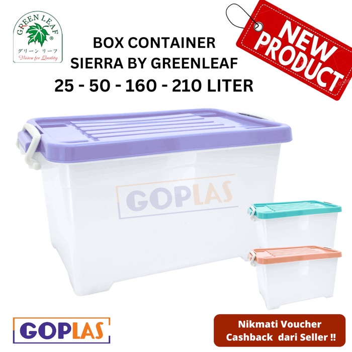 Jual Box Container Sierra uk 25 50 160 210 Liter Dengan Roda Merk ...