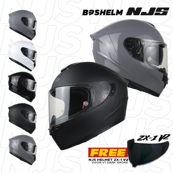 Jual Rha - Helm Njs Zx-1 V2 Solid Helm Full Face Sni | Shopee Indonesia