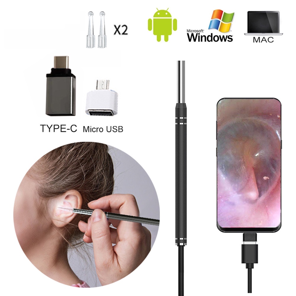 Jual New USB Phone Ear Otoscope For Android HarmonyOS Megapixels Ear ...