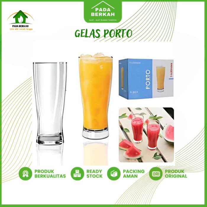 Jual silahkan- Gelas Kaca Juice Porto Citinova Gelas Softdrink Gelas ...