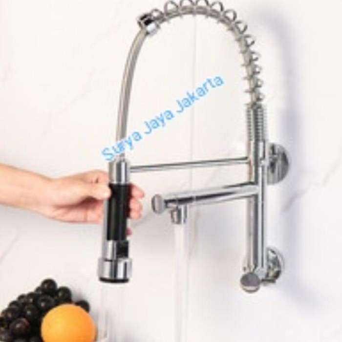 Jual Kran pantry tembok kuningan kilap / Kran tarik tembok / Keran ...