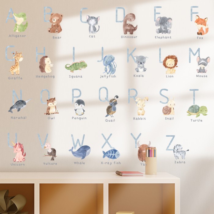 Jual ROYzC- Stiker Dinding Dekorasi Abjad Alphabet Abc Anak Belajar ...
