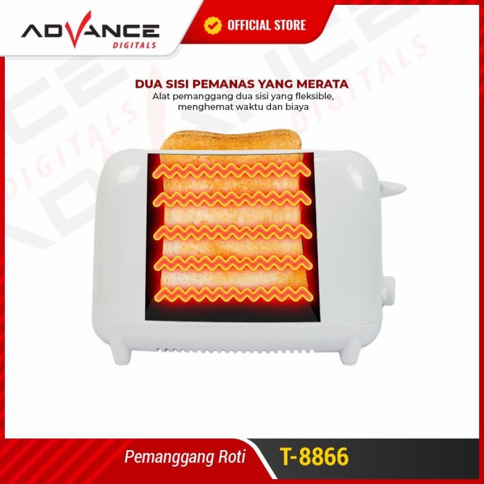 Jual PANGGANGAN ROTI / TOASTER ADVANCE T 8866 | Shopee Indonesia