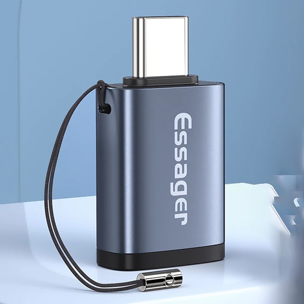 Jual ESSAGER OTG USB 3.0 to Type C Adapter Converter Fast Charging 3A ...