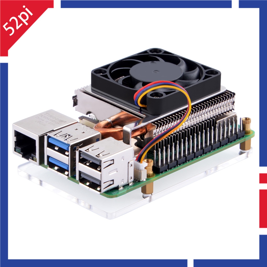 Jual SALE 52Pi Ultra Thin ICE Tower Cooler for Raspberry Pi 5 CPU Fan ...