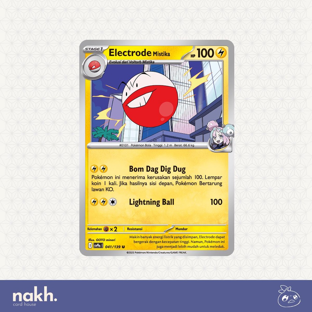 Jual Kartu Pokemon TCG Indonesia Ikatan Takdir sv9s 041/139 Electrode ...
