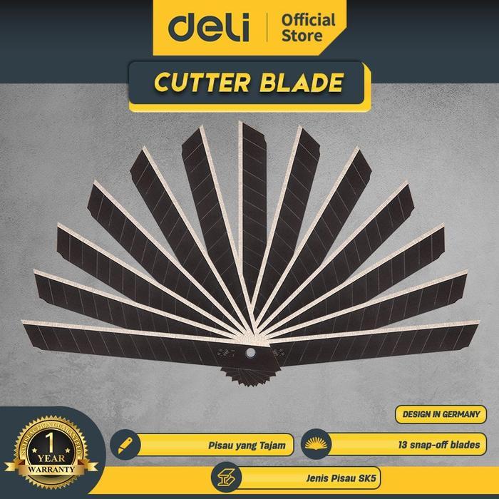 Jual Sudimampir Deli Cutter Blade / Isi Ulang Cutter Sk5 Isi 10 Pcs ...