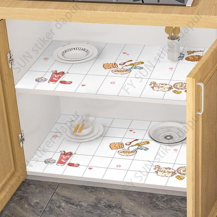 Jual (Expert) wallpaper dinding dapur 600cm X 60 cm anti minyak / api ...