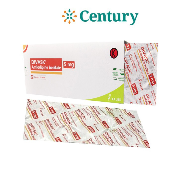 Jual DIVASK 5 MG 1 STRIP ISI 10 TABLET / AMLODIPINE 5 MG /HIPERTENSI ...