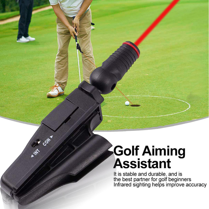 Jual NEW 1 pc black Golf Training Aid Putter Red Aid Aim Line Corrector ...