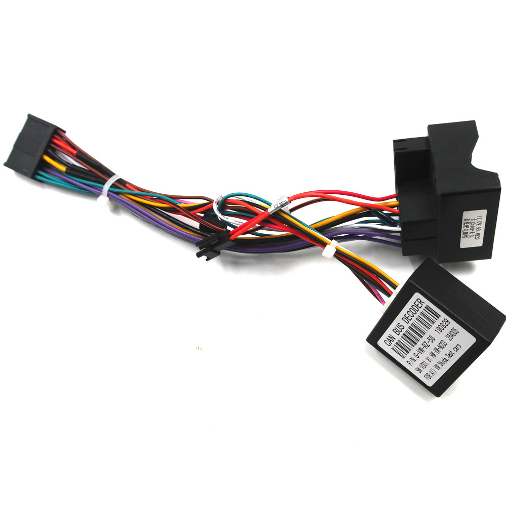 Jual NEW Harness Adapter CAN Bus Decoder 16 Pin Plug Connector Car Radio Wiring Cable for VW ...