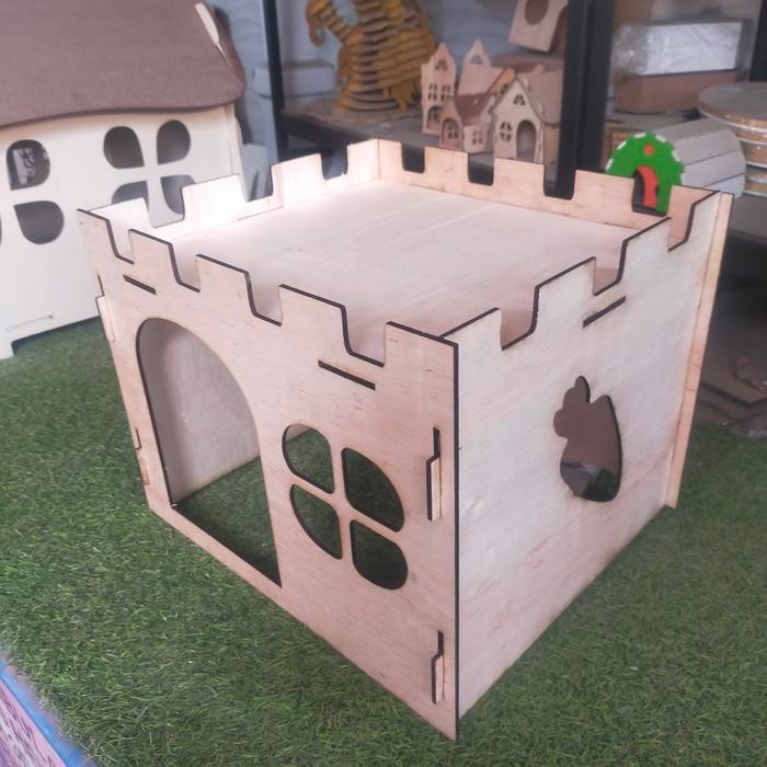 Jual Rumah kandang istana kelinci kucing rabbit castle kayu murah ...