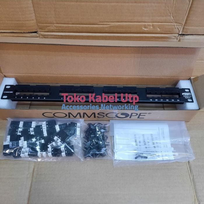 Jual PATCH PANEL 24 PORT CAT.6 LOADED AMP COMMSCOPE | Shopee Indonesia