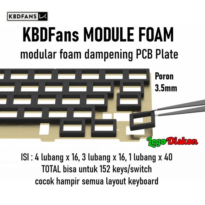Jual KBDFans MODULE FOAM - Foam Dampening PCB Plate Mechanical Keyboard ...