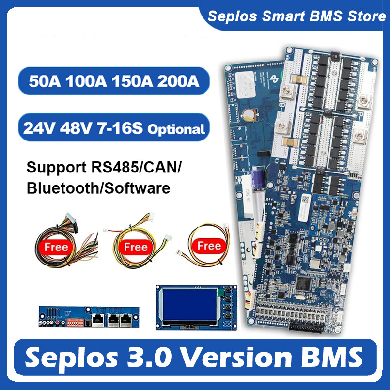 Jual BEST seplos bms 3.0 Smart bms 100A/150A/200A 24V/48V 13S 14S 8S ...