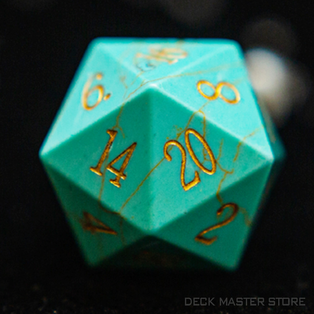Jual Turquoise Dice Polyhedral Gemstone Various Shapes Digital D20 DnD ...