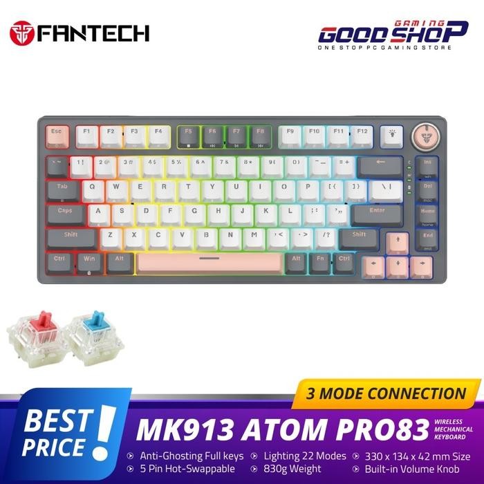 Jual Fantech MK913 ATOM PRO83 WIRELESS MECHANICAL KEYBOARD | Shopee ...