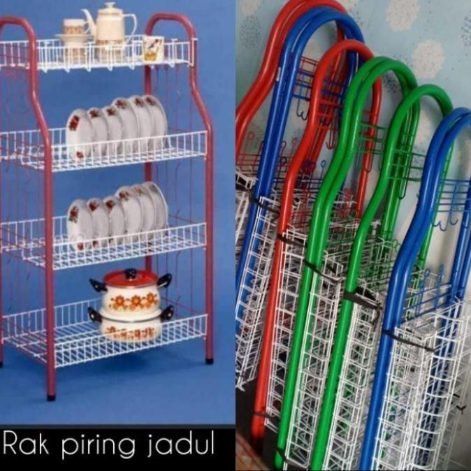 Jual ID RAK PIRING GELAS BESAR JUMBO JADUL LAMA 4 SUSUN TINGKAT BESI ...