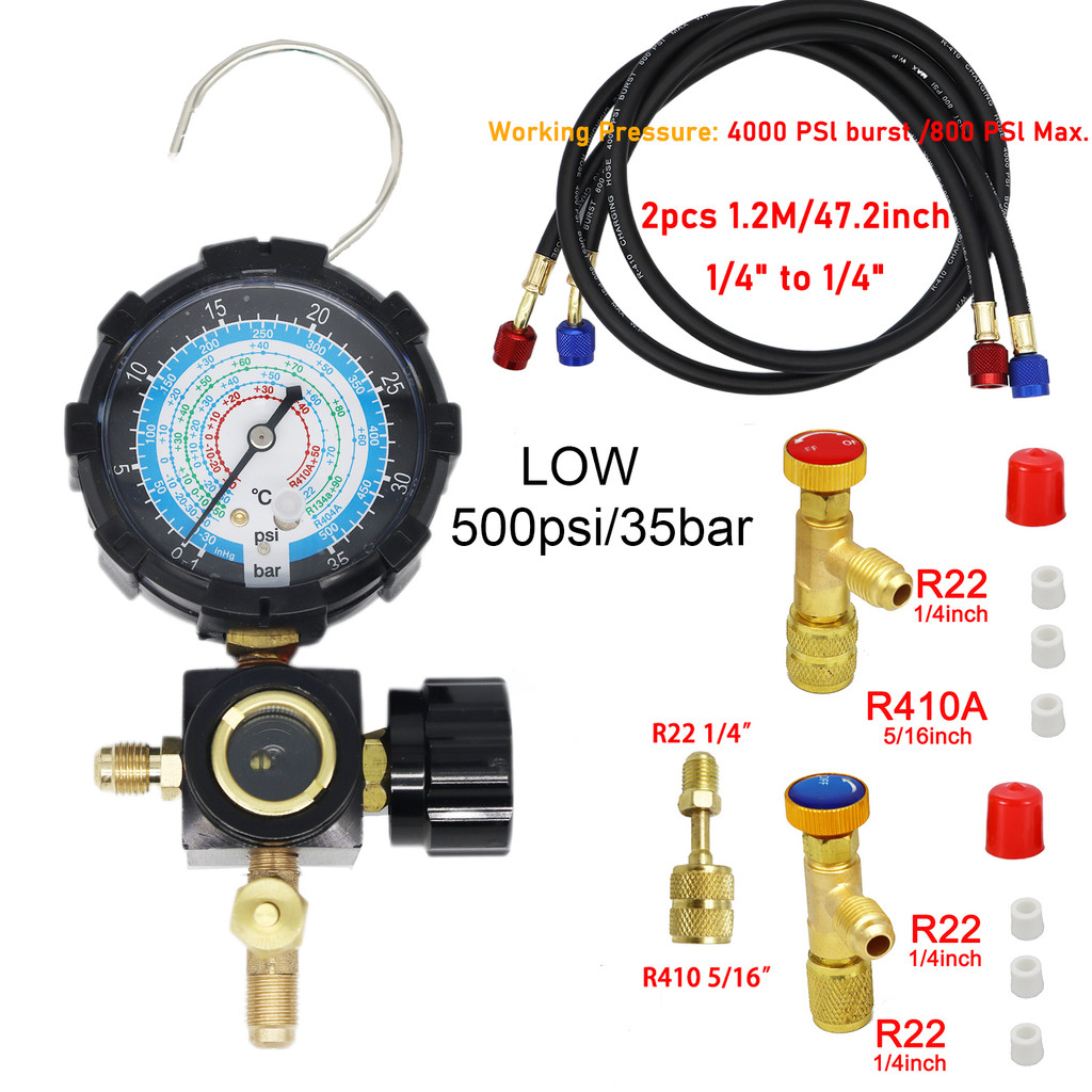 Jual BEST SELLER R134A Low Side Pressure Gauge R410A R22 R404A Single ...