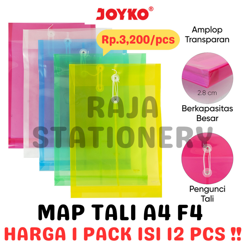 Jual JOYKO DATA BAG MAP TALI LINGKARAN A4 F4 FOLIO TALI JOYKO DB-104F/C [12PCS] - RAJA BIGBOX ...