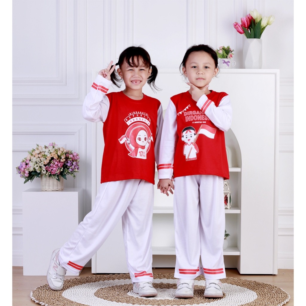 Jual Pakaian Amak Terbaru Set Anak Agustusan Setelan Kemerdekaaan Ansj ...