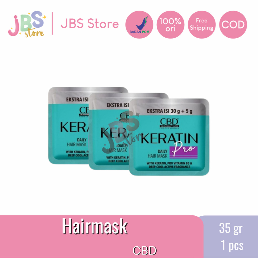 Jual [JBS STORE] CBD Professional Keratin Pro Hair Mask Sachet 35gr ( 1 ...