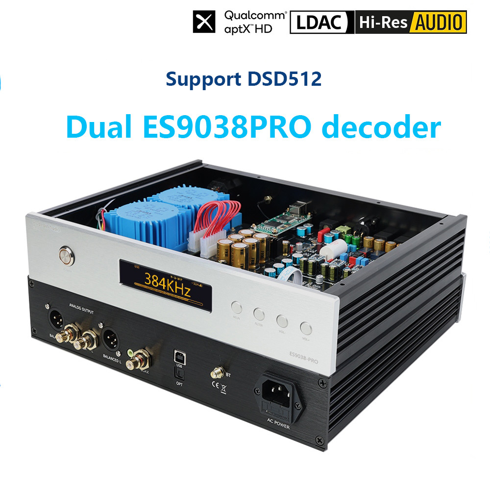 Jual Dual ES9038PRO Audio Decoder Fully Balanced QCC5125 Bluetooth 5.0 ...