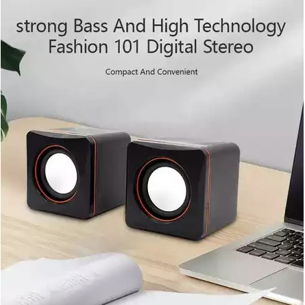 Jual Speaker Aktif Mini Stereo USB 2.0 Multimedia Musik Spiker PC ...