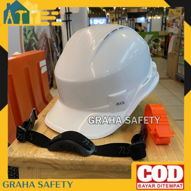 Jual Helm Safety NSA Vented Putih Fastarck Safety Helmet SNI Ventilasi ...
