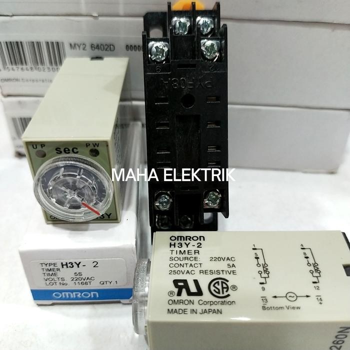 Jual TIMER OMRON H3Y2 220VAC 5 DETIK 8KAKI SET SOCKET/TIMER H3Y 2 | Shopee Indonesia