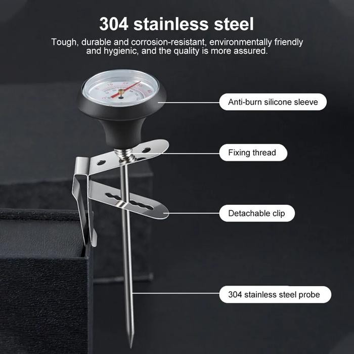 Jual Termometer/ Thermometer Dapur Barista Serbaguna Analog Karet Hitam ...