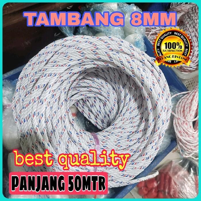 Jual New TALI TAMBANG 8MM 50 METER,TALI PENGIKAT BARANG TERPAL TRUK ...