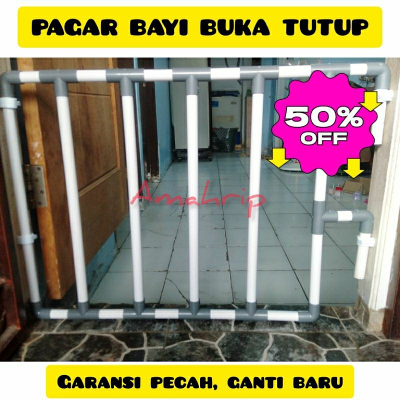 Jual Pagar Pengaman Bayi Buka Tutup Bahan Pvc Tebal | Shopee Indonesia