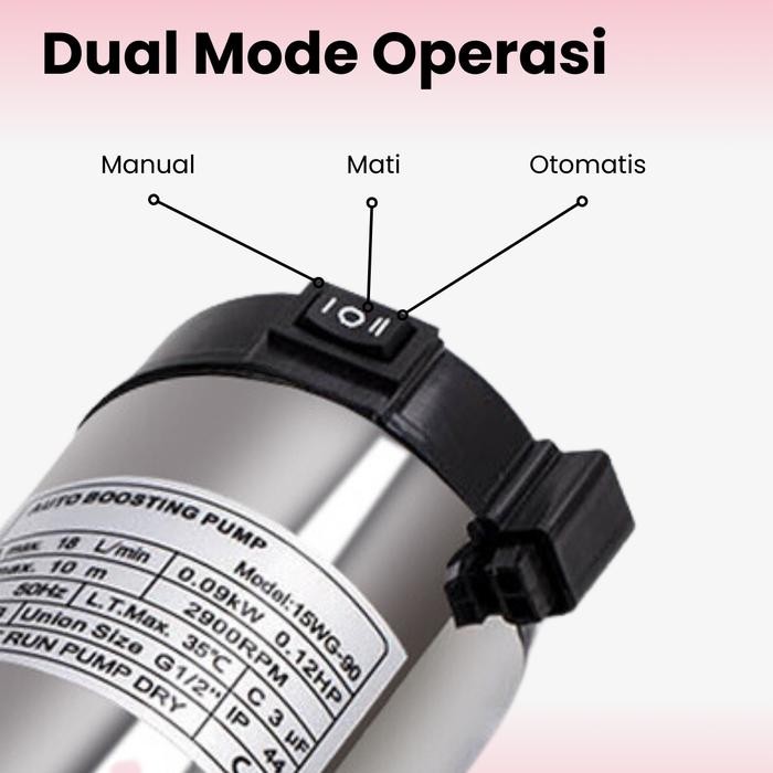 Jual Berkualitas Pompa Pendorong Air Otomatis Booster Pump 90W Pompa ...