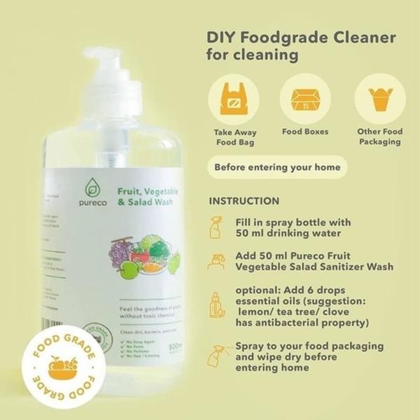 Jual pureco fruit and veggie wash 500ml sabun pencuci sayur dan buah ...